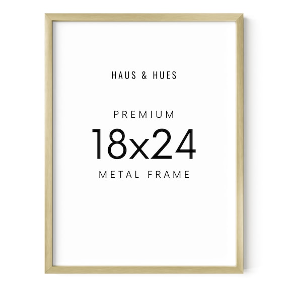 HAUS AND HUES 18x24 Gold Metal Picture Frames Features Premium Aluminum Vertical Horizontal Hang Shatterproof Plexiglass Etsy