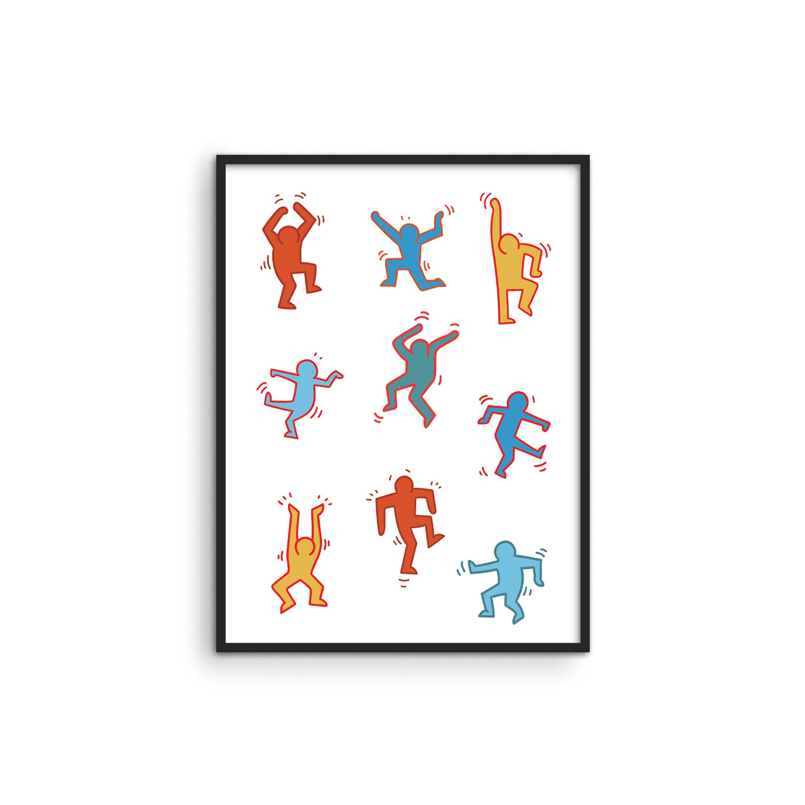 Keith Haring Poster Dance Figures by Haus and Hues Keith - Etsy