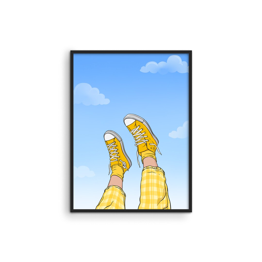 Yellow Pictures Wall Decor - by Haus and Hues Aesthetic Posters for ...