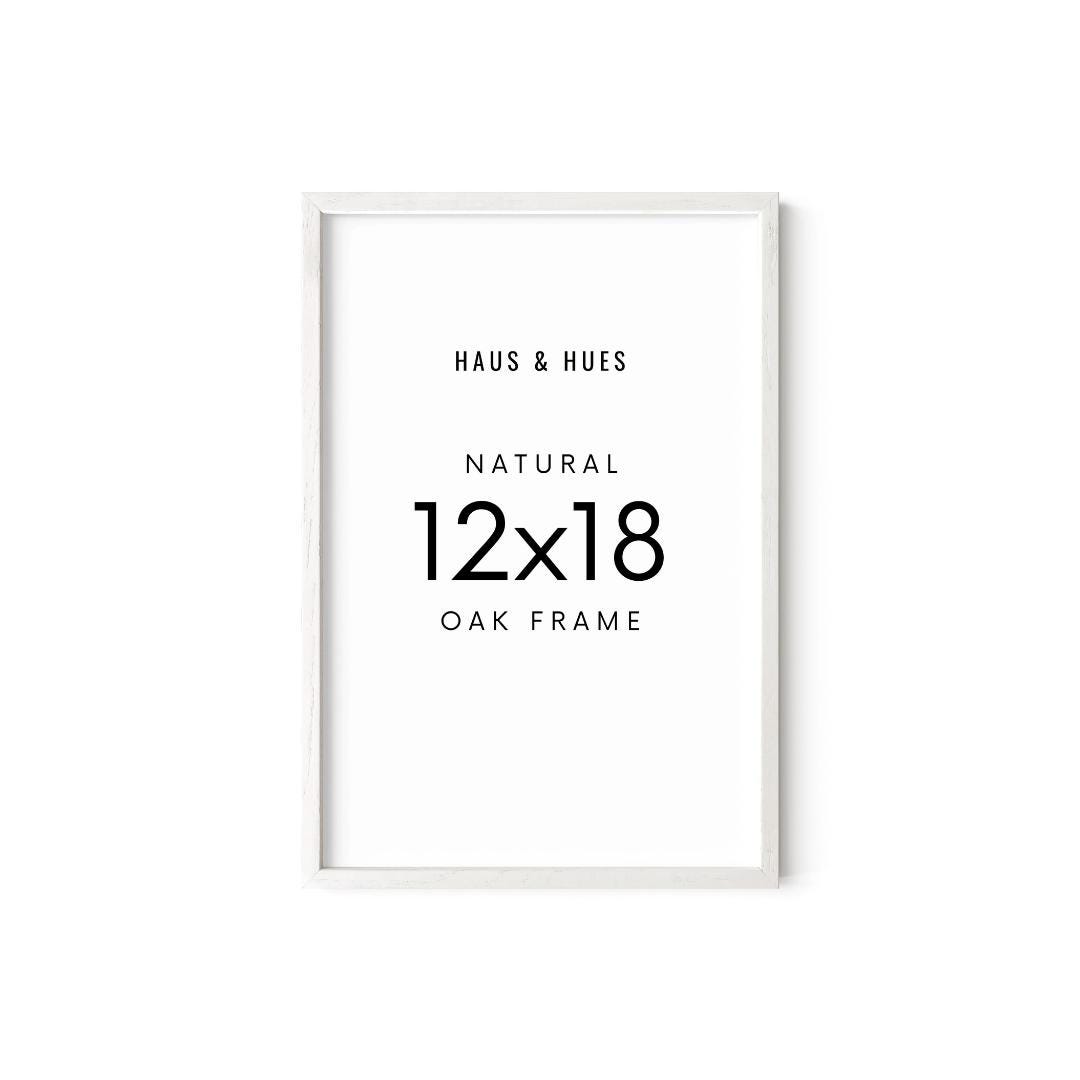 HAUS AND HUES 12 by 18 Picture Frame Set of 1-12 X 18 Poster Frame, 18x12 Light Wood Frame ...