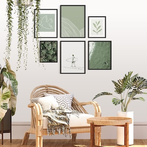 Haus and Hues Green Posters Gallery Wall Art Set of 6 - Nature Posters ...