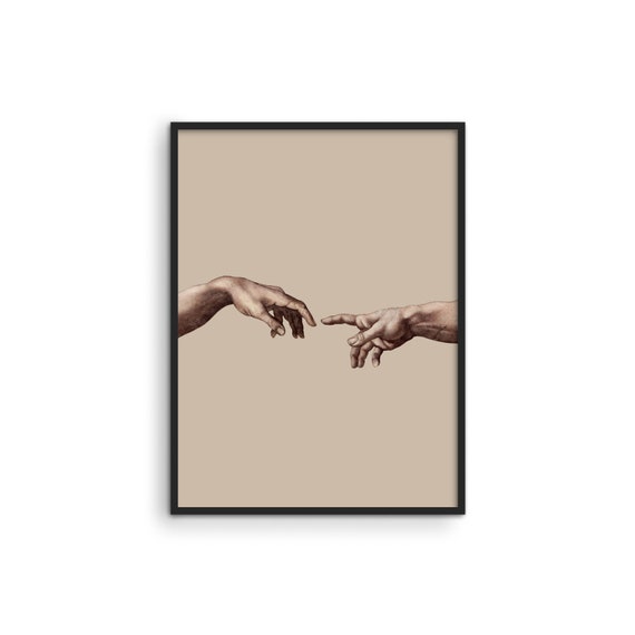 The Creation Of Adam Poster By Haus & Hues Michaelangelo | Etsy