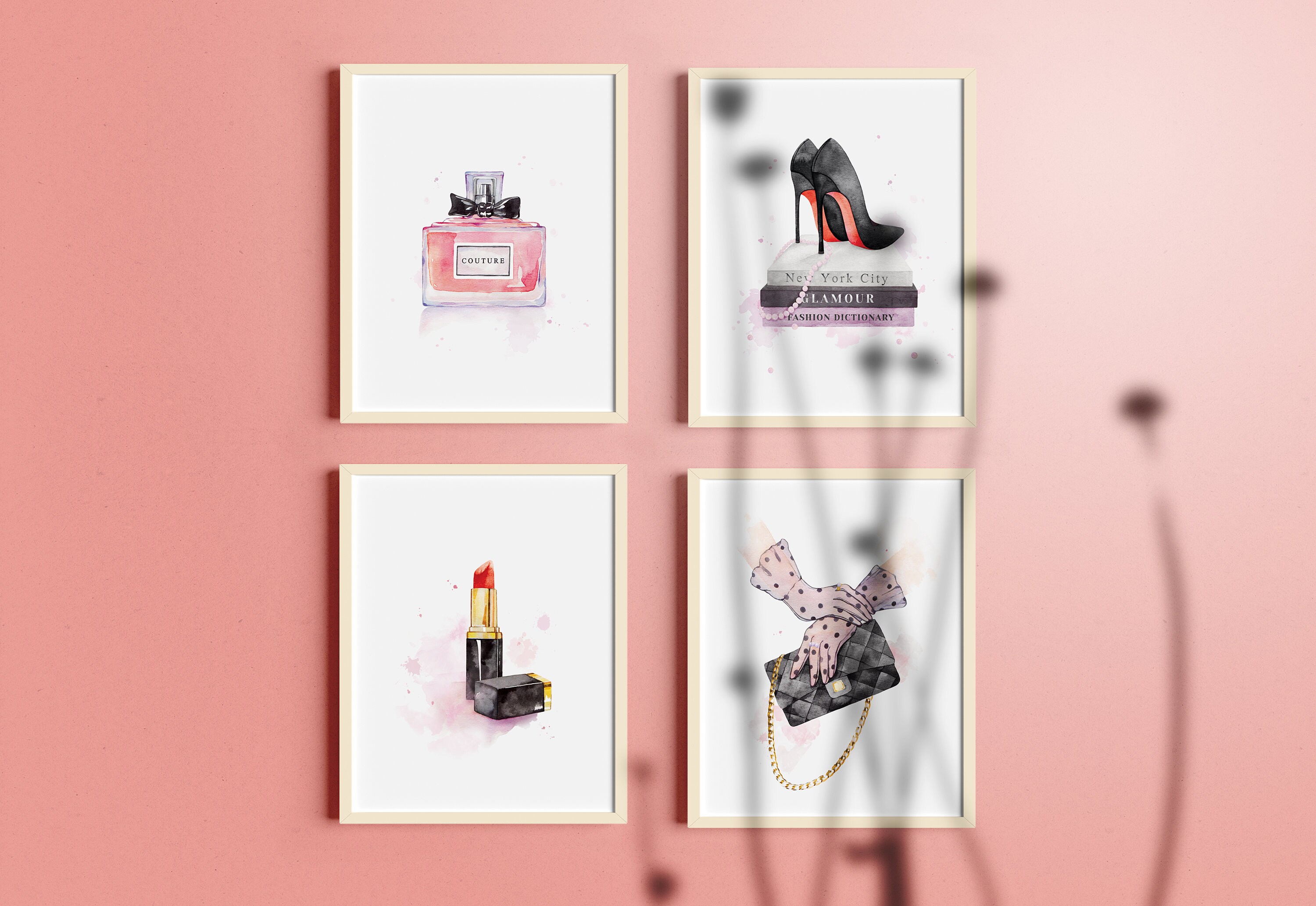 Haus and Hues Makeup Wall Decor for Makeup Room Set of 4 | Etsy