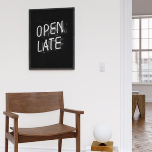 Neon Posters Open Late Neon Sign - by Haus and Hues | Neon Room Decor ...