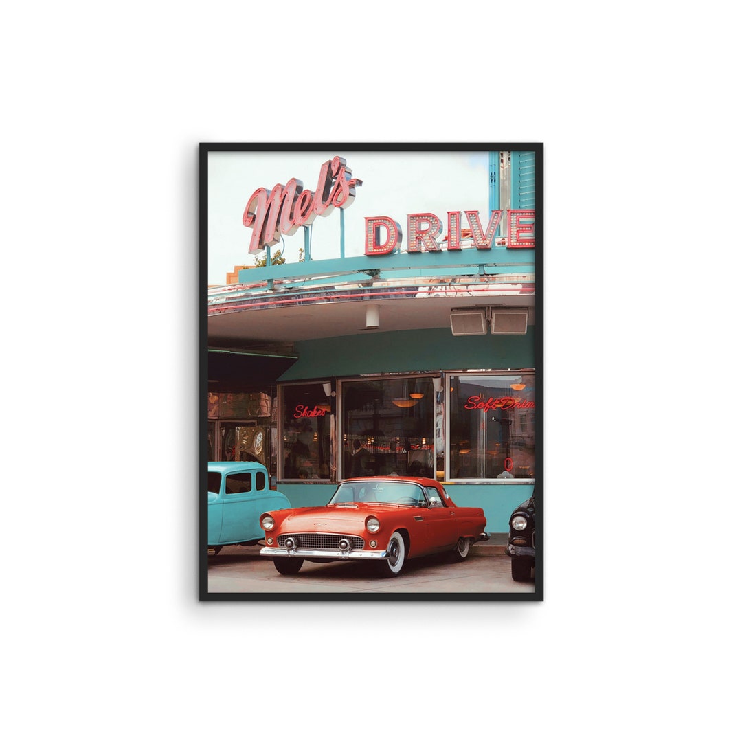Wall Art Vintage Car 90s Posters - by Haus and Hues | Retro Car Wall ...