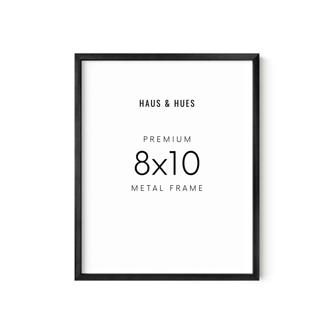 Black Aluminum 8x10 Picture Frame - Modern Wall Art Display - Etsy