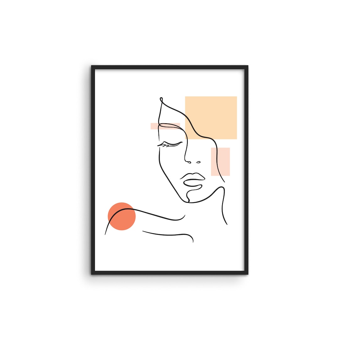 Minimalist Line Art Woman Poster: Abstract Silhouette Print - Etsy