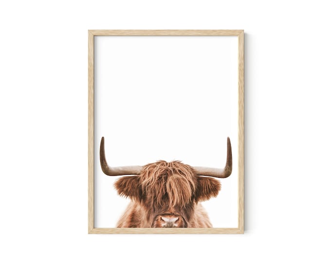 Emerald Green Highland Cow Print: Vintage Farmhouse Wall Art - Etsy Canada