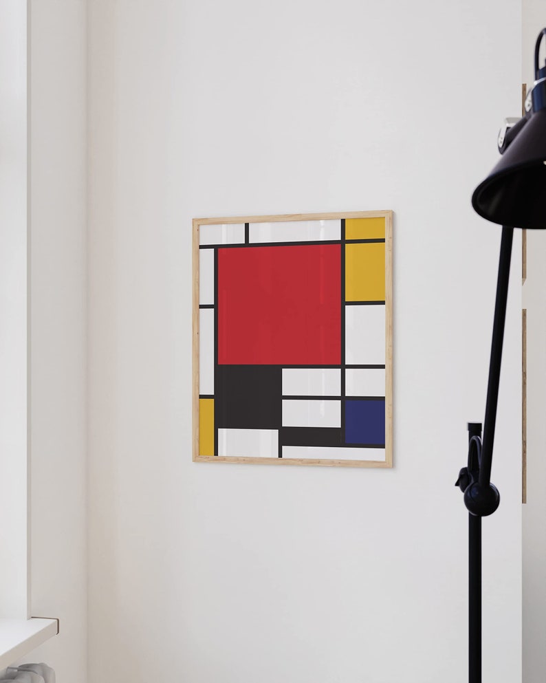 Piet Mondrian Geometric Art - Etsy