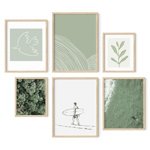 Haus and Hues Green Posters Gallery Wall Art Set of 6 - Nature Posters ...