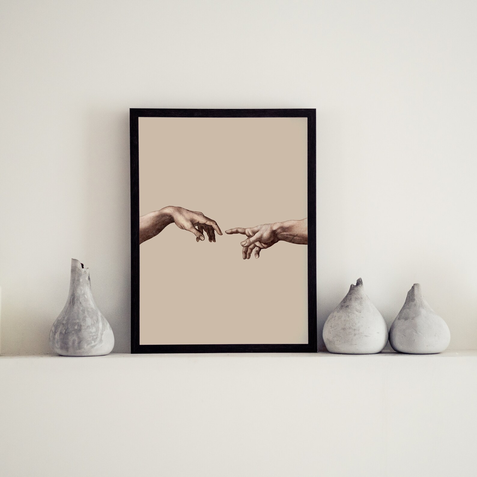 The Creation Of Adam Poster By Haus & Hues Michaelangelo | Etsy