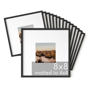 Haus and Hues 8x8 Black Picture Frame - 8 X 8 Picture Frame Black Frame ...