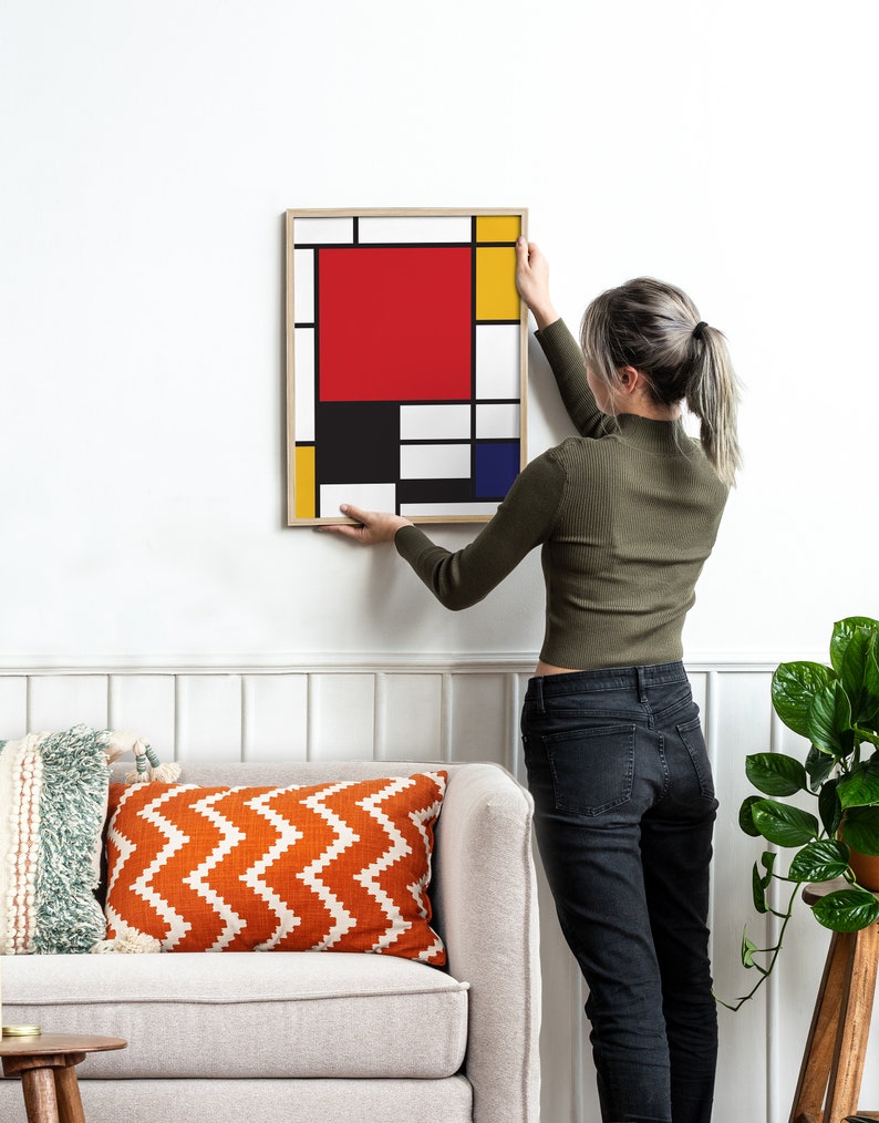 Piet Mondrian Geometric Art - Etsy