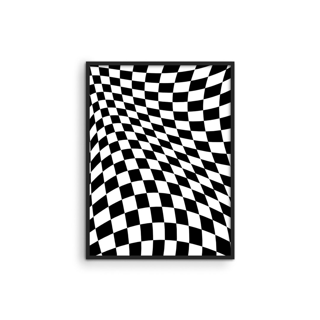 80s Room Decor Aesthetic Checkerboard Poster by Haus and - Etsy