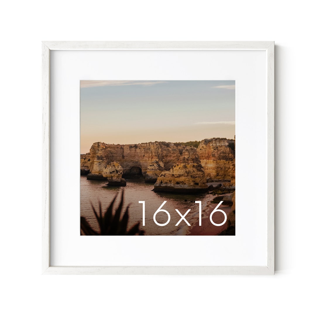 Haus and Hues 16x16 Frame Matted to 16x16 -square Picture Frame, 16x16 ...