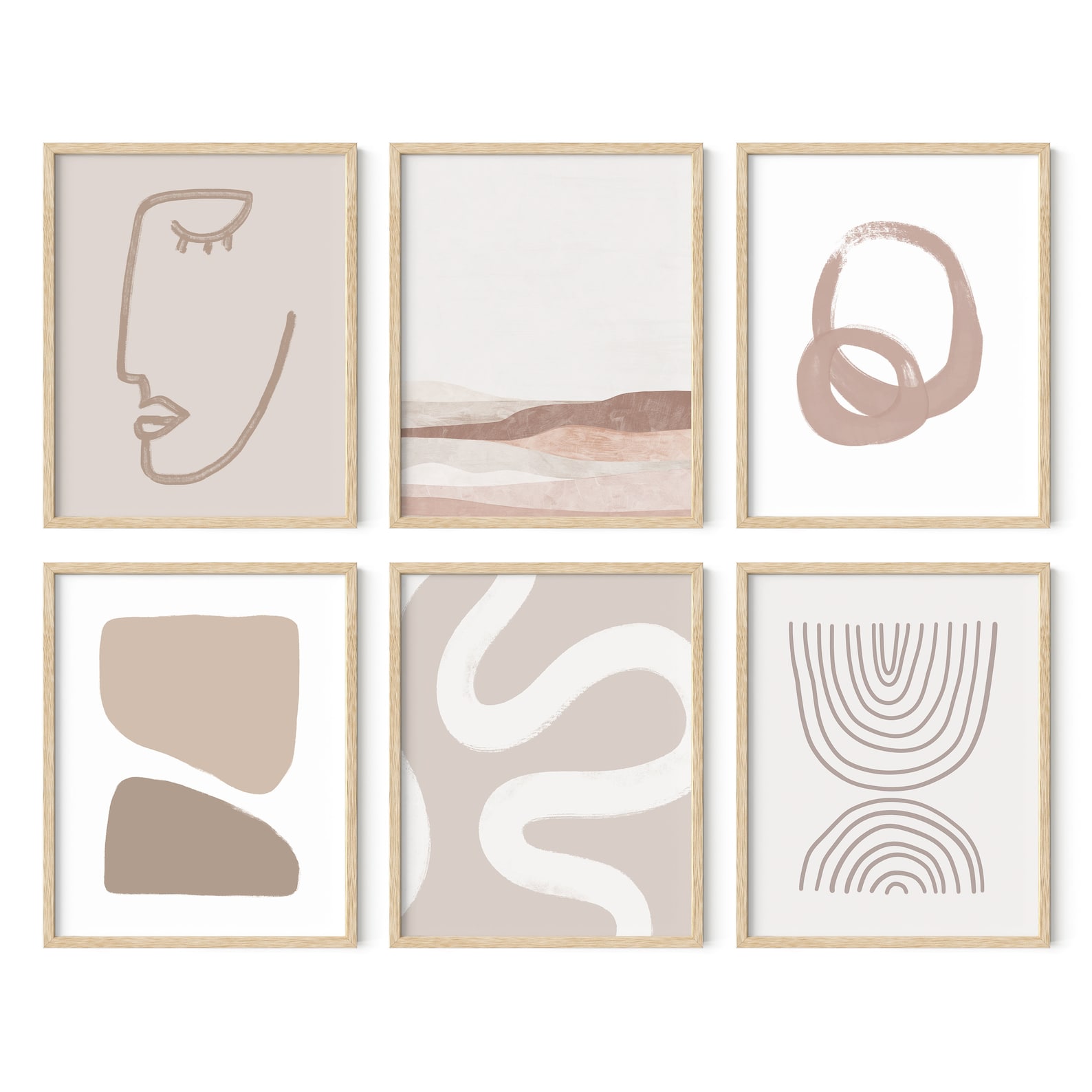 Haus and Hues Boho Posters - Set of 6 Aesthetic Posters for Room, Mid ...