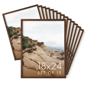 Oak Wood 18x24 Picture Frame Set: Gallery Wall Art - Etsy