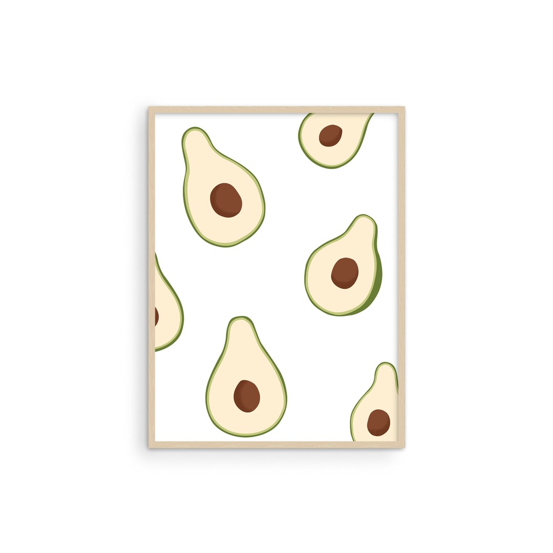 Avocado Art Print: Funky Kitchen Wall Decor - Etsy