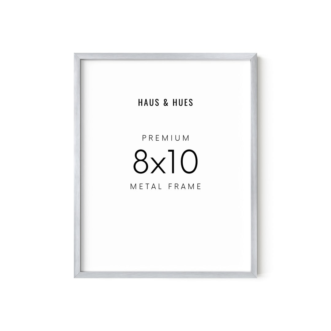 Haus and Hues Silver Picture Frames 8x10 - Set of 1 Silver Metal Frame ...