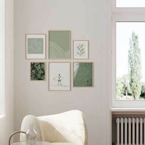 Haus and Hues Green Posters Gallery Wall Art Set of 6 - Nature Posters ...