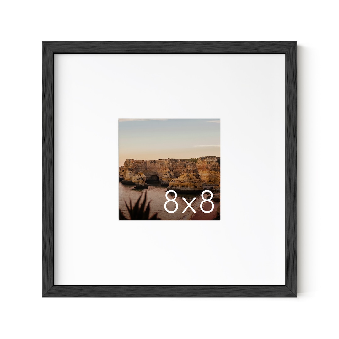 Haus and Hues 8x8 Black Picture Frame - 8 X 8 Picture Frame Black Frame ...