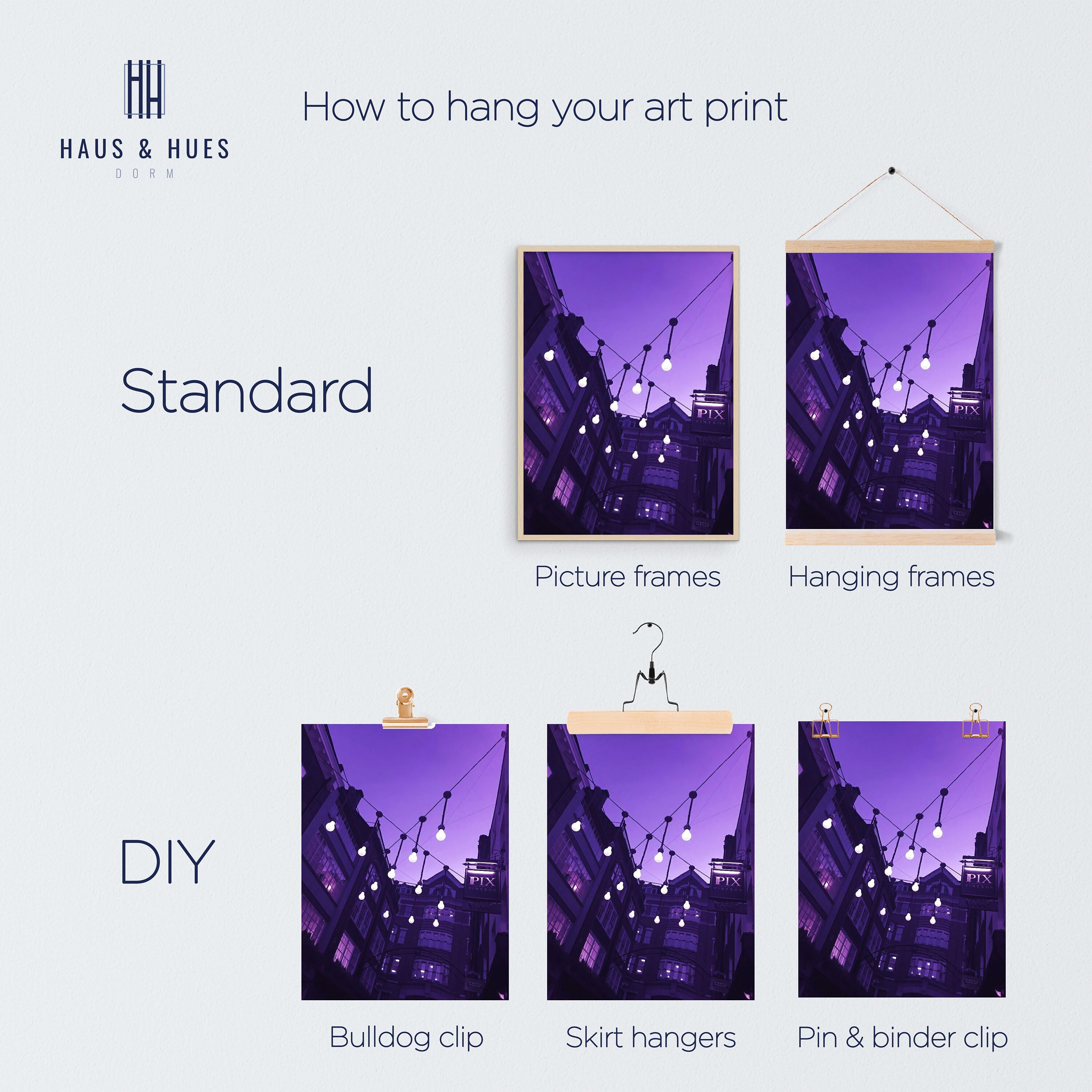 Haus and Hues Black and Purple Wall Decor Neon Poster Wall | Etsy