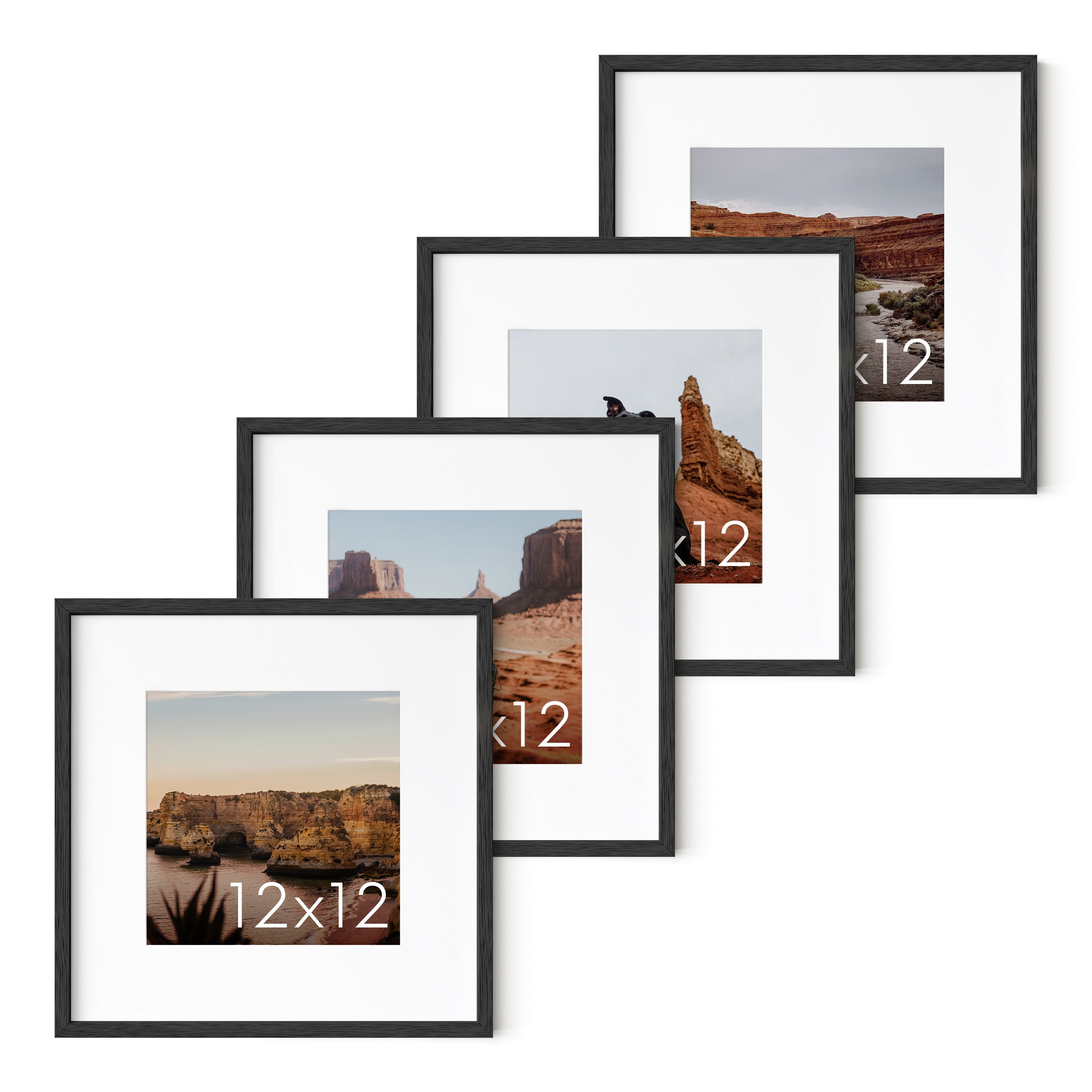 Black Oak Wood 12x12 Picture Frame: Square Gallery Wall Decor - Etsy
