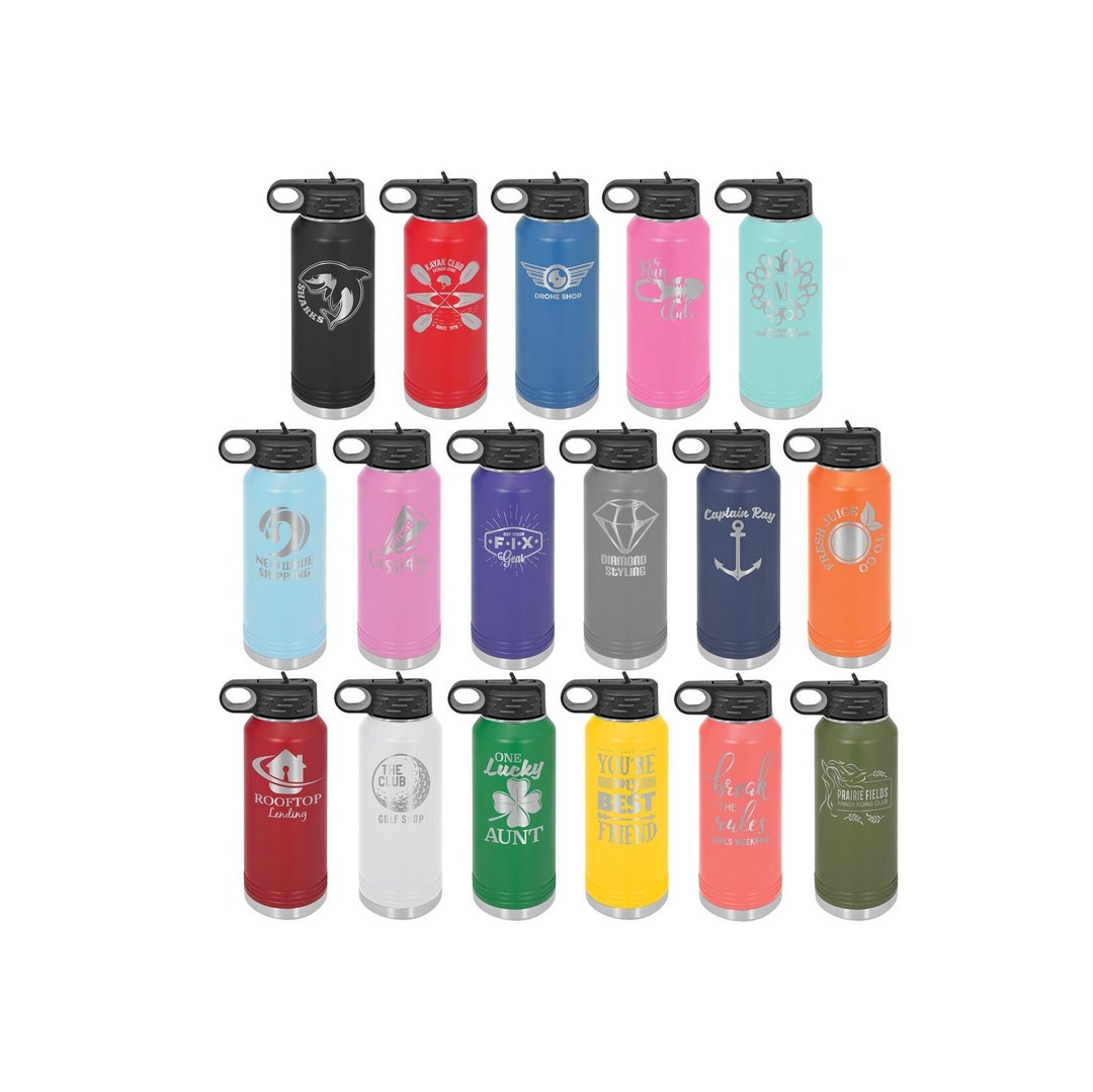 Laser Engraved Water Bottles, Your Choice of Image/words, 32 Oz. Polar ...