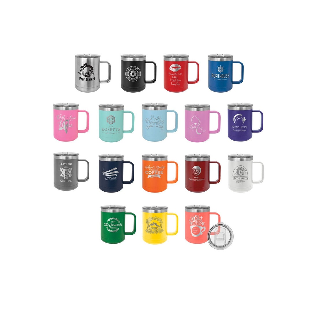 Laser Engraved Handled Mugs, Your Choice of Image/words, 15 Oz. Polar ...