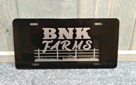 Custom License Plate Laser Engraved Your Choice of | Etsy