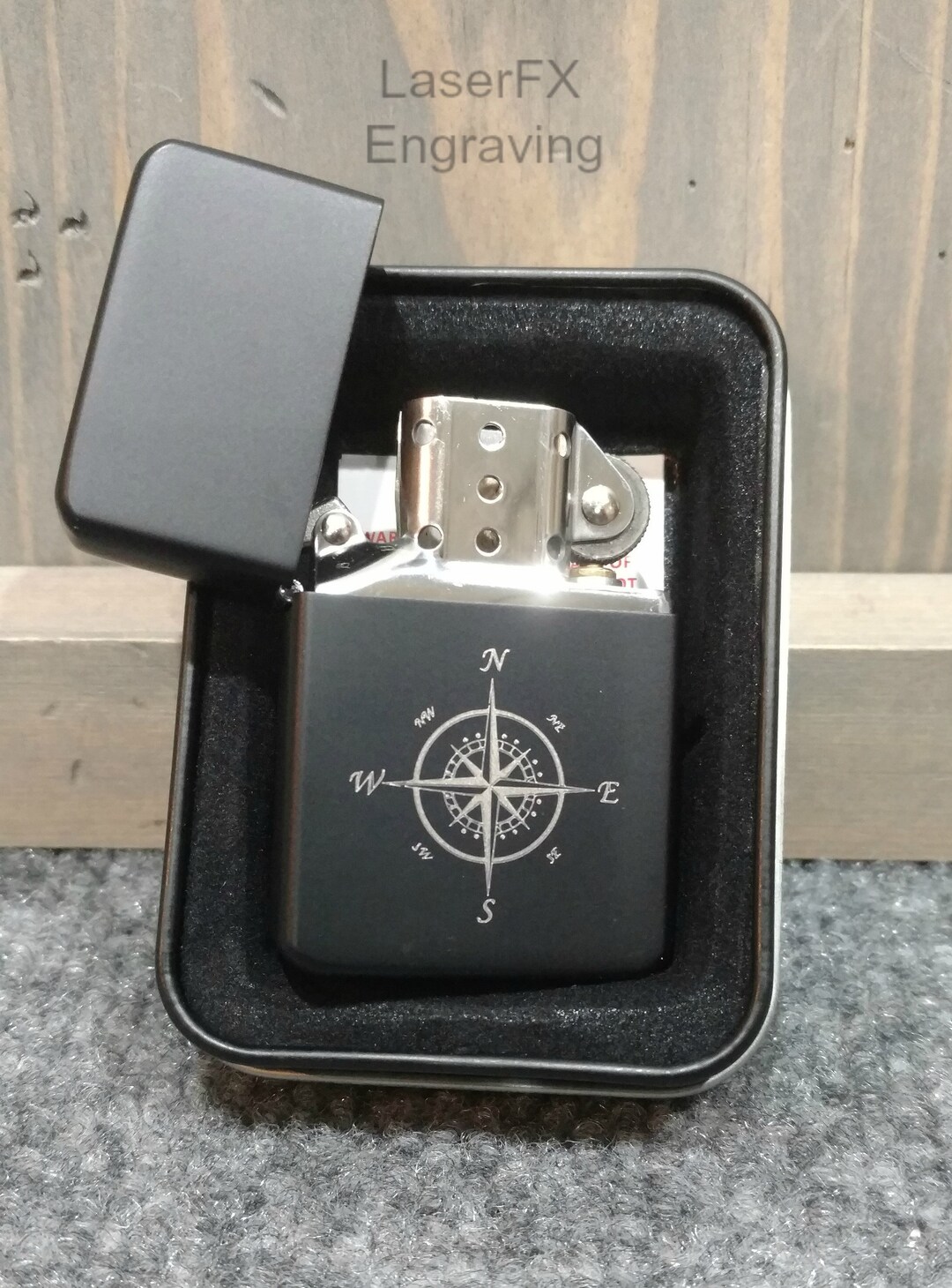 Personalized Matte Black Lighter, Your Choice of Image/words, Custom ...