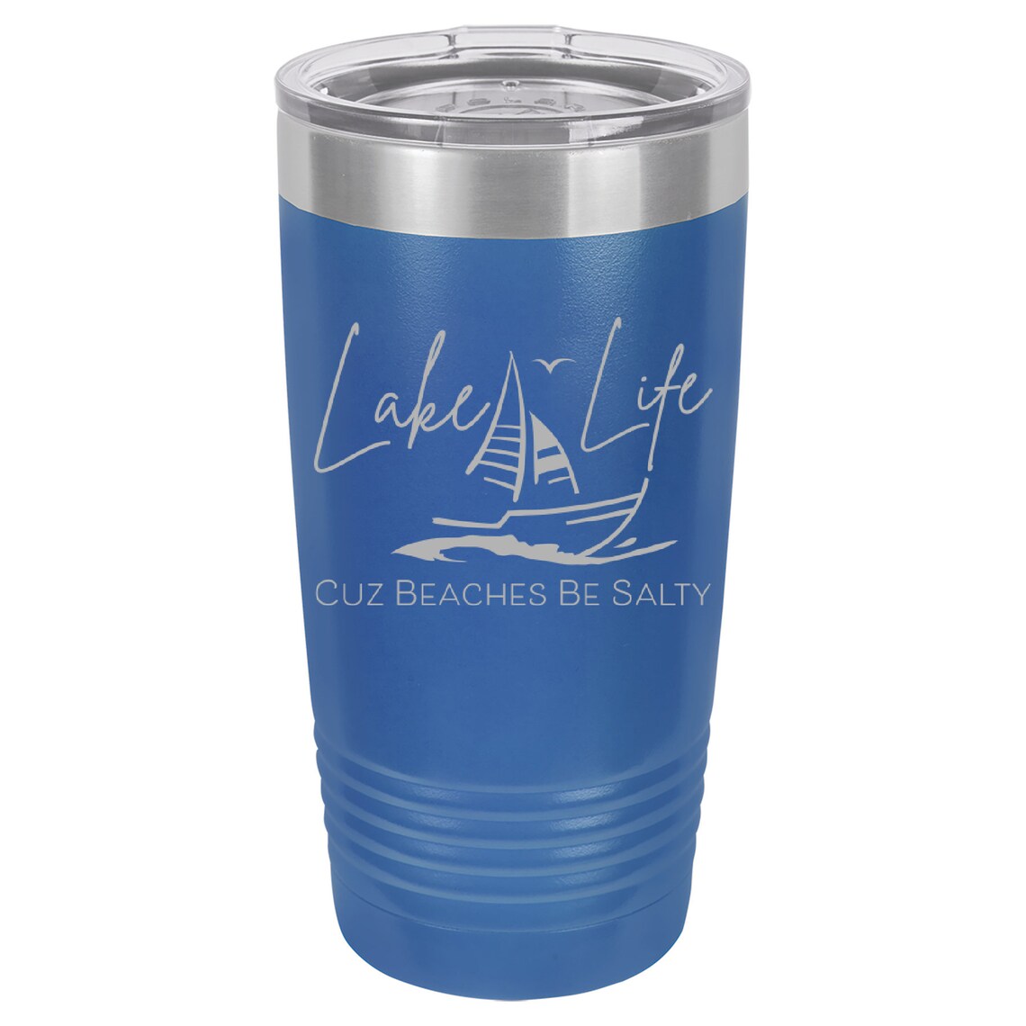 Lake Life Cuz Beaches Be Salty Laser Engraved Travel Mugs Can - Etsy