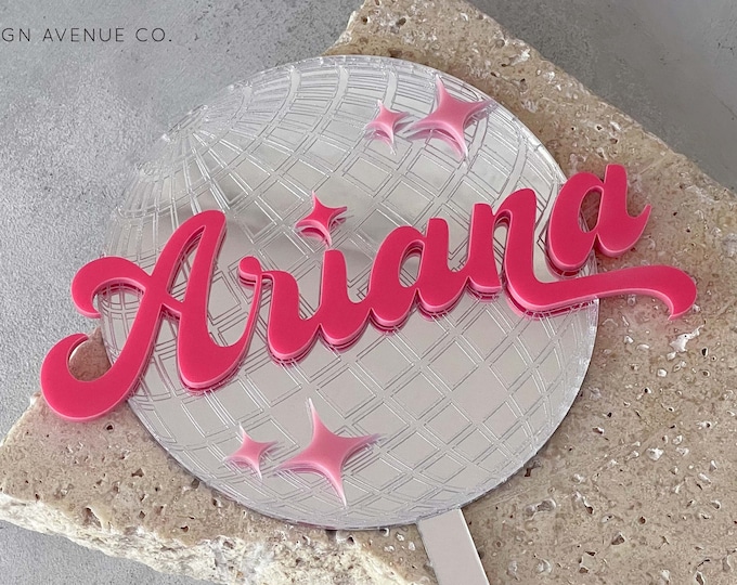 Disco Ball Cake Topper | Last Disco | Acrylic Cake Topper ...