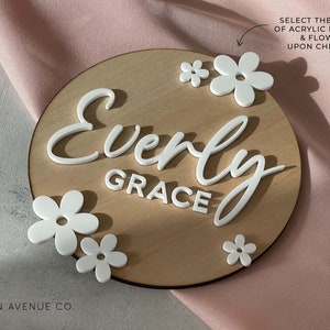 Wooden Birth Plaque New Baby Birth Announcement Baby Name Plaque Baby ...