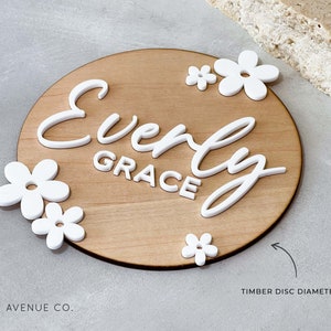 Wooden Birth Plaque New Baby Birth Announcement Baby Name Plaque Baby ...