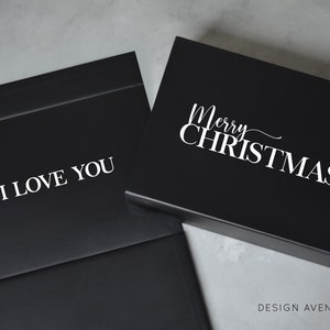 Personalised Christmas Gift Box, Merry Christmas, Present, Custom Text ...