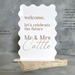 Wavy Welcome Sign Wavy Event Sign Birthday Sign Hens Sign Wave Wedding ...