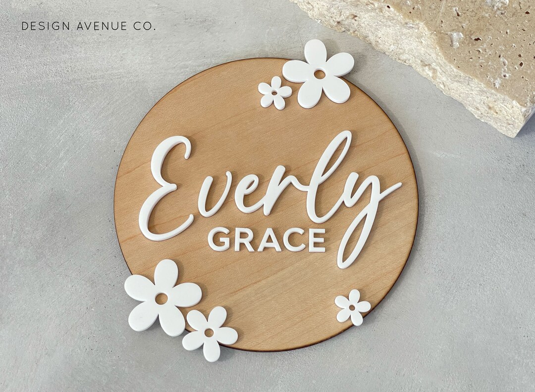 Wooden Birth Plaque New Baby Birth Announcement Baby Name Plaque Baby ...