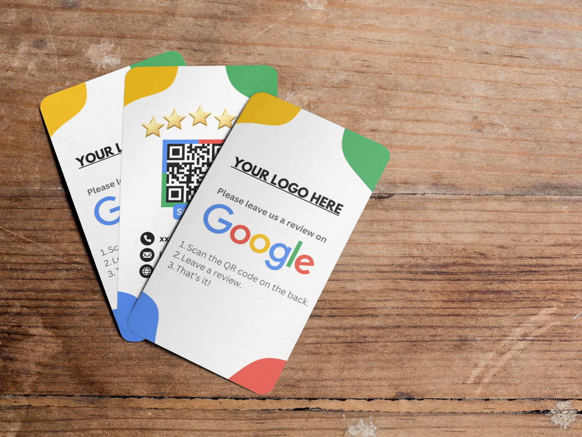 Google Review QR Code Business Cards Personalized, Custom Design ...