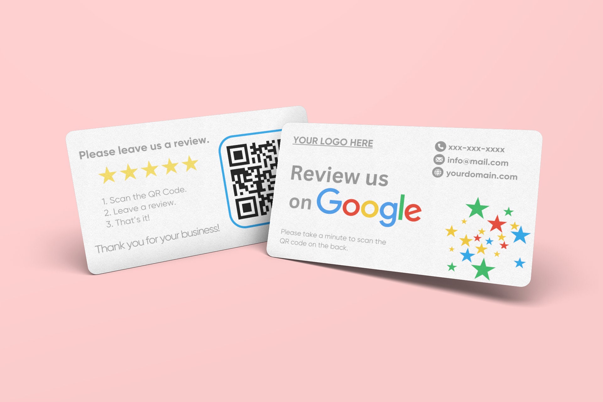 Google Review QR Code Business Cards - Personalized, Custom Design ...