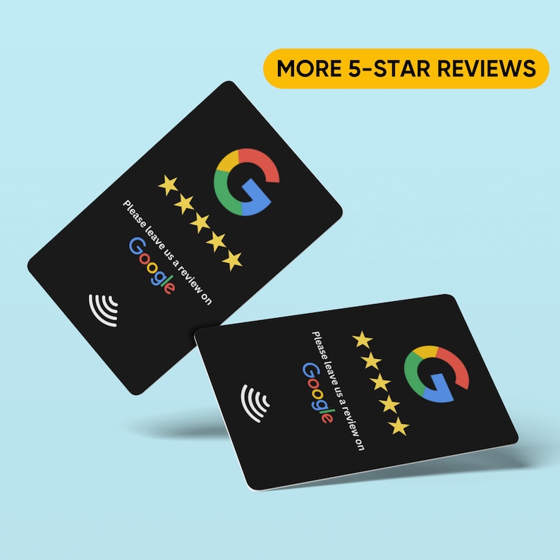 NFC Google Review Cards – Contactless Feedback Cards, Plastic, PVC ...