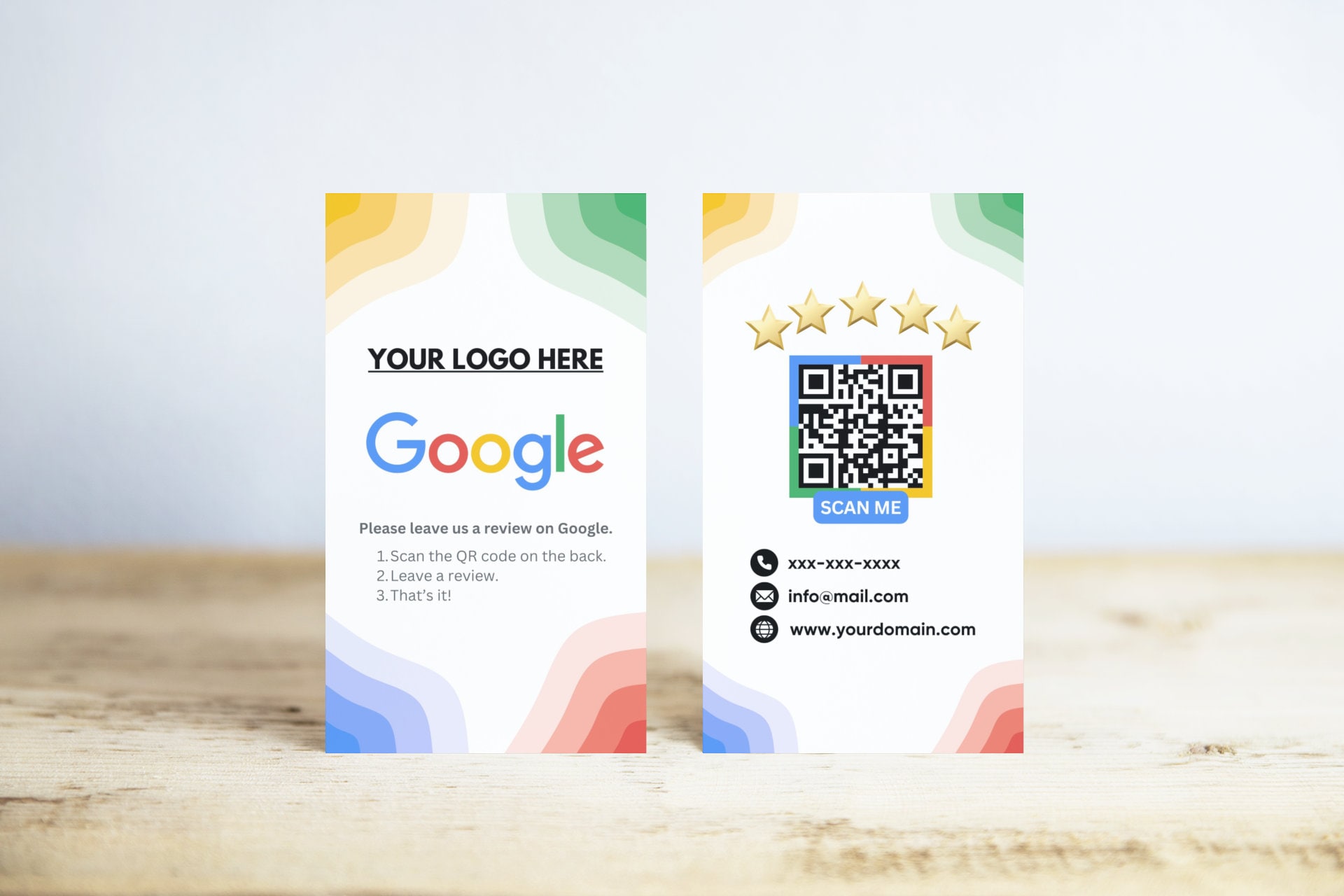 Google Review QR Code Business Cards - Personalized, Custom Design ...