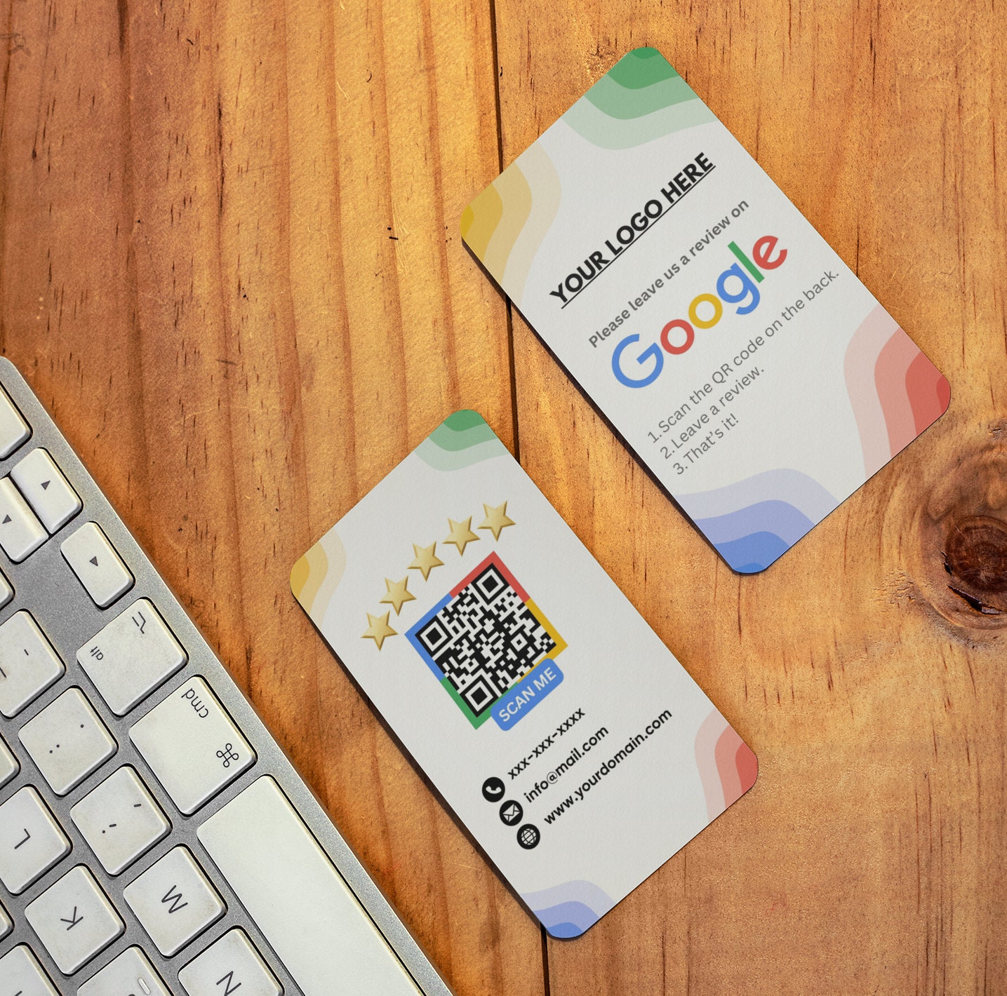 Google Review QR Code Business Cards - Personalized, Custom Design ...