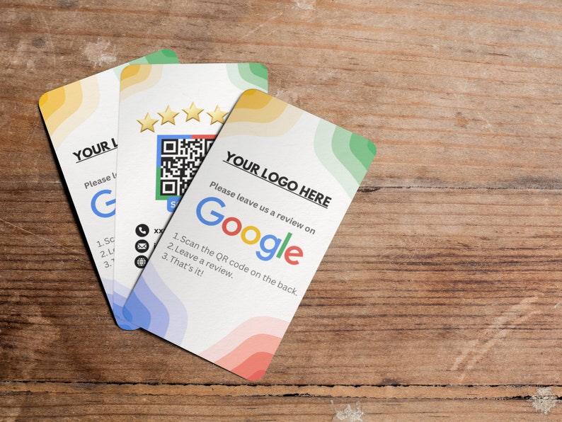 Google Review QR Code Business Cards - Personalized, Custom Design ...