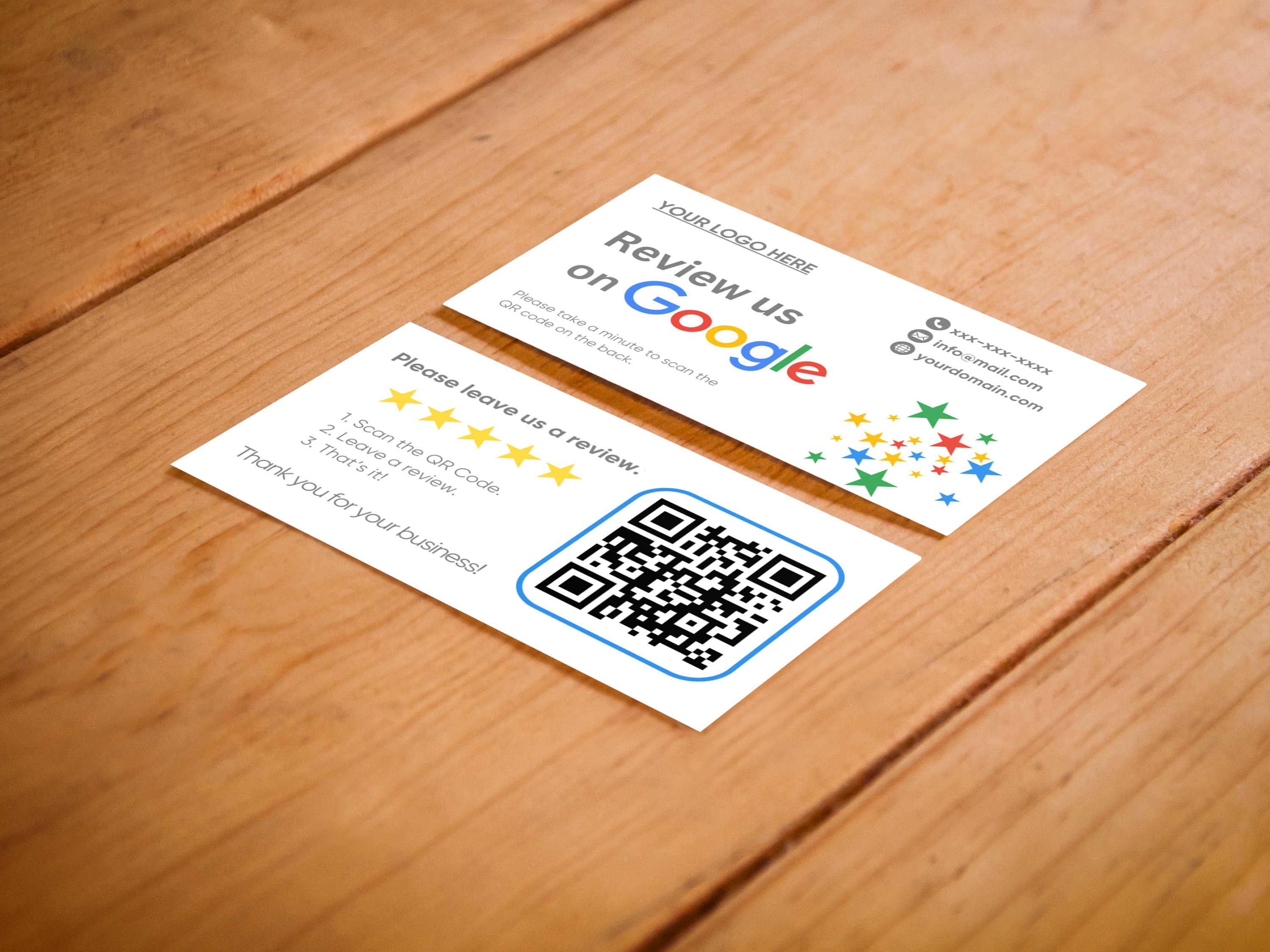 Google Review QR Code Business Cards - Personalized, Custom Design ...