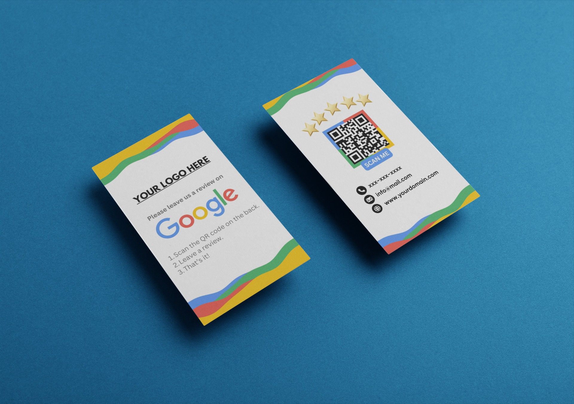 Google Review QR Code Business Cards - Personalized, Custom Design ...