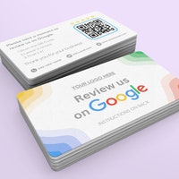 Google Review QR Code Business Cards - Personalized, Custom Design ...