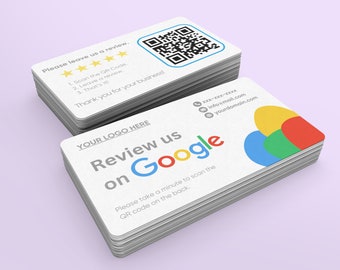 Google Review QR Code Business Cards Personalized Custom - Etsy