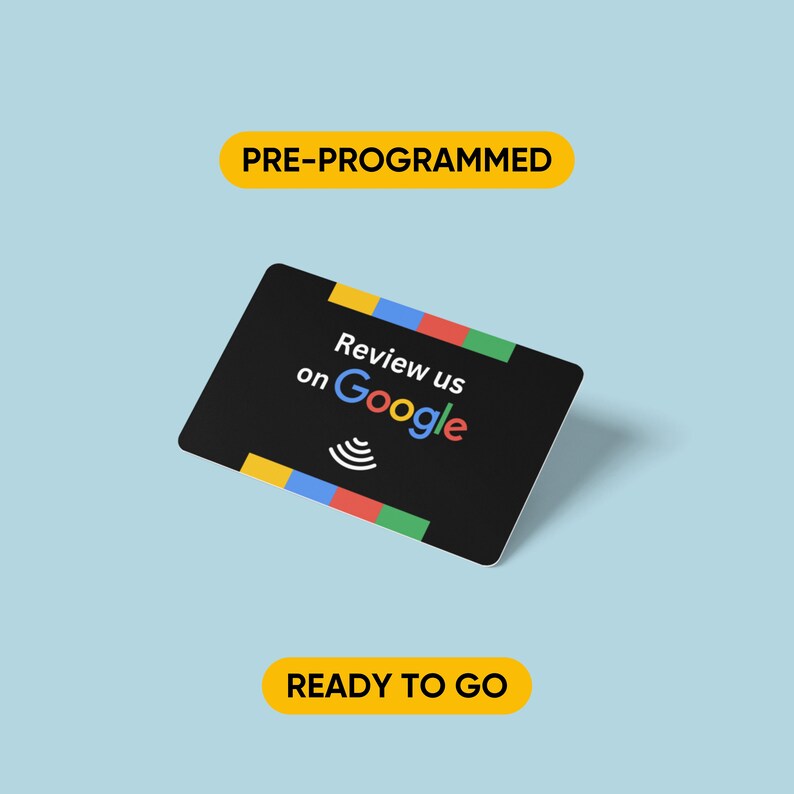 NFC Google Review Cards – Contactless Feedback Cards, Plastic, PVC ...