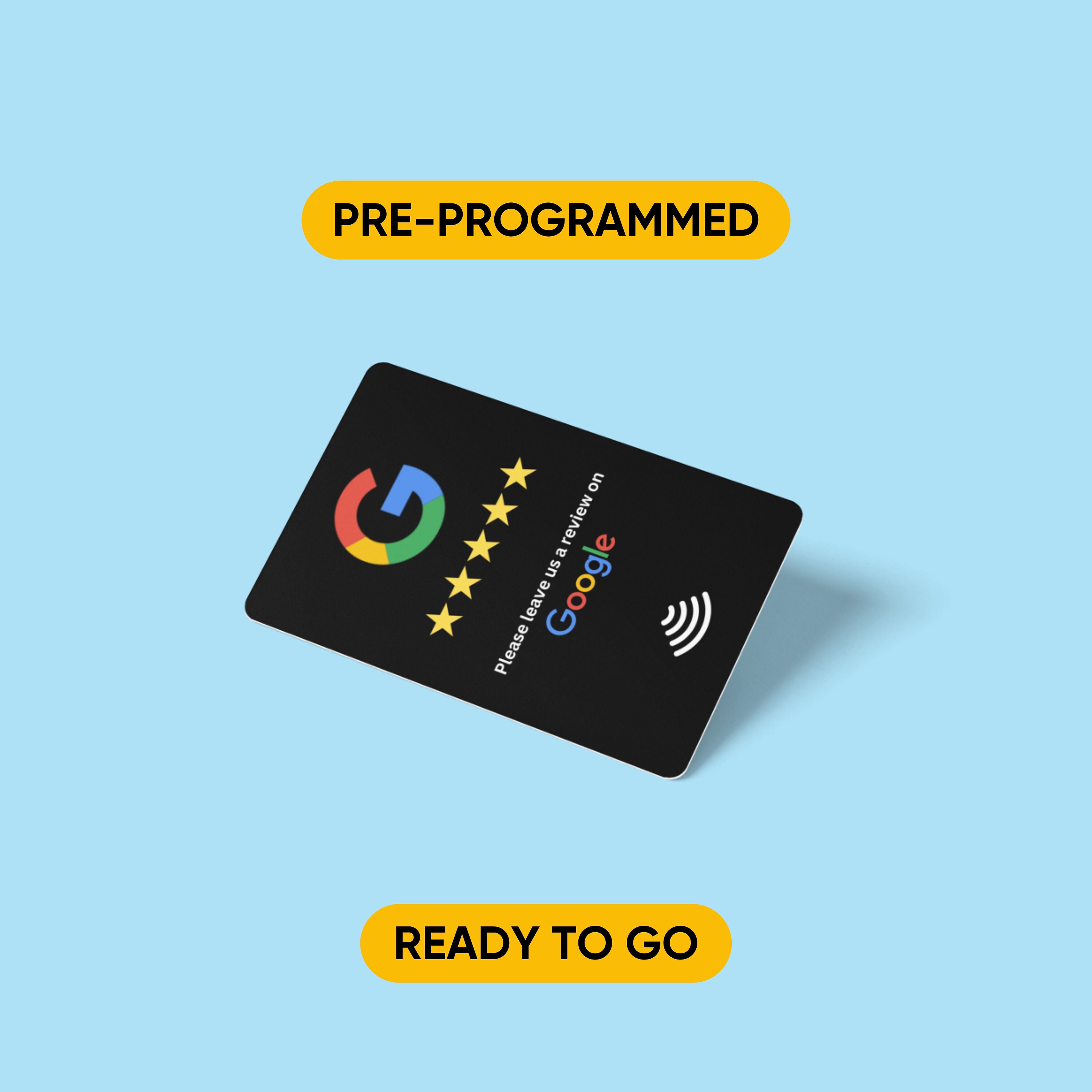 NFC Google Review Cards – Contactless Feedback Cards, Plastic, PVC ...